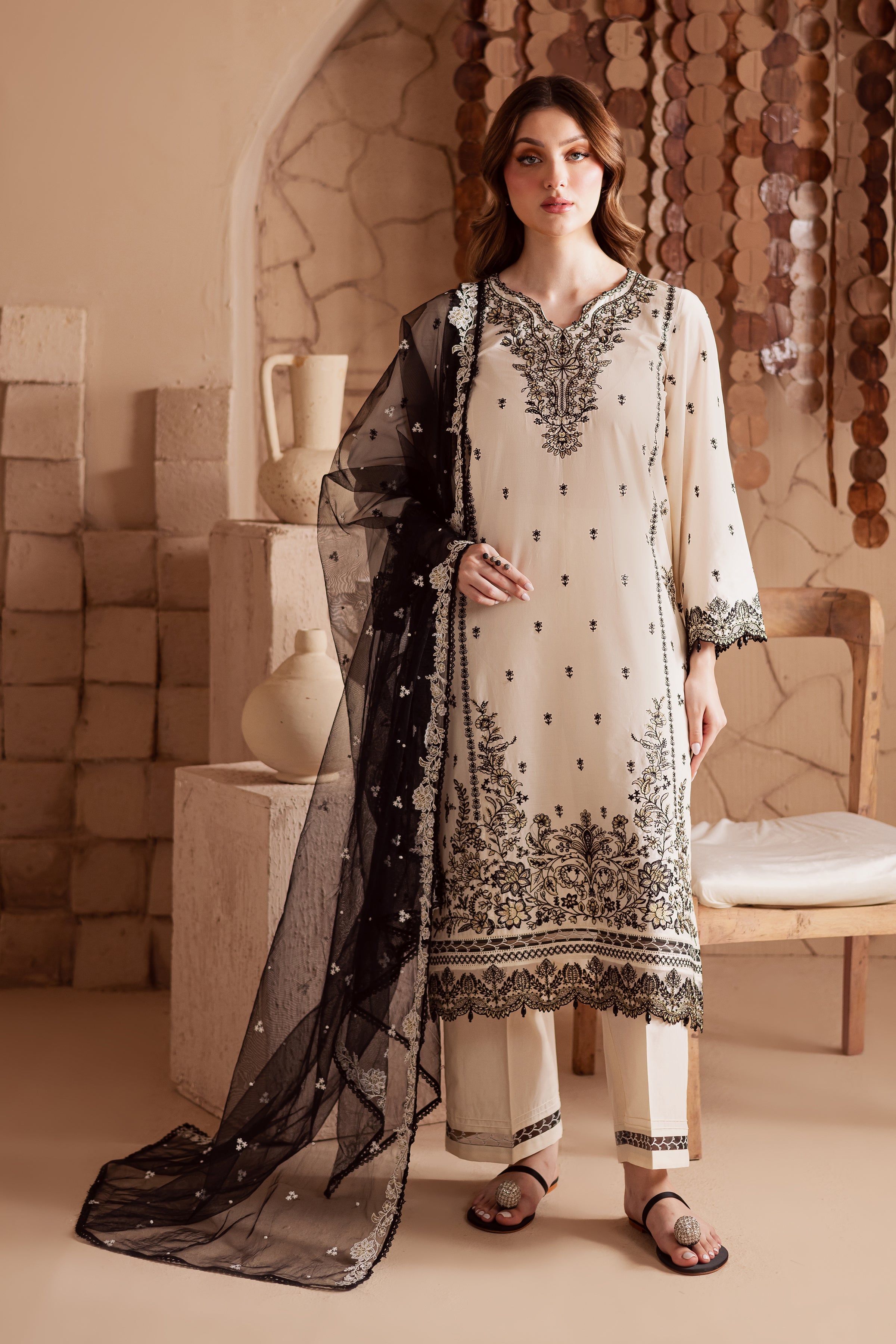 Full Moon 3Pc - Embroidered Lawn Dress – BATIK - AE