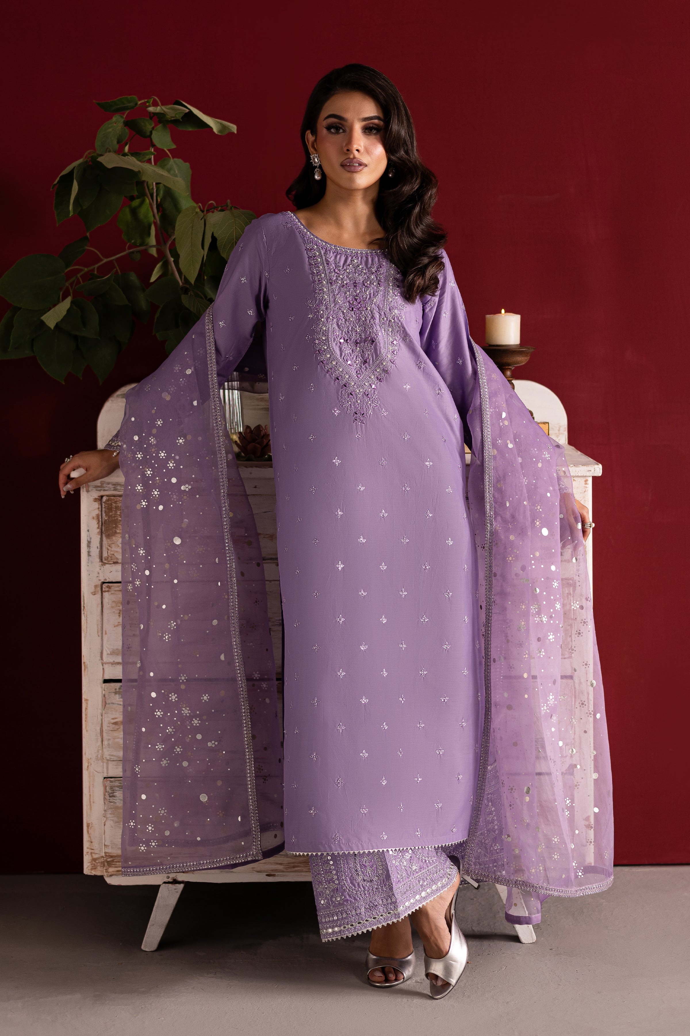 Voilet 3Pc- Festive Luxe Pret – BATIK - AE