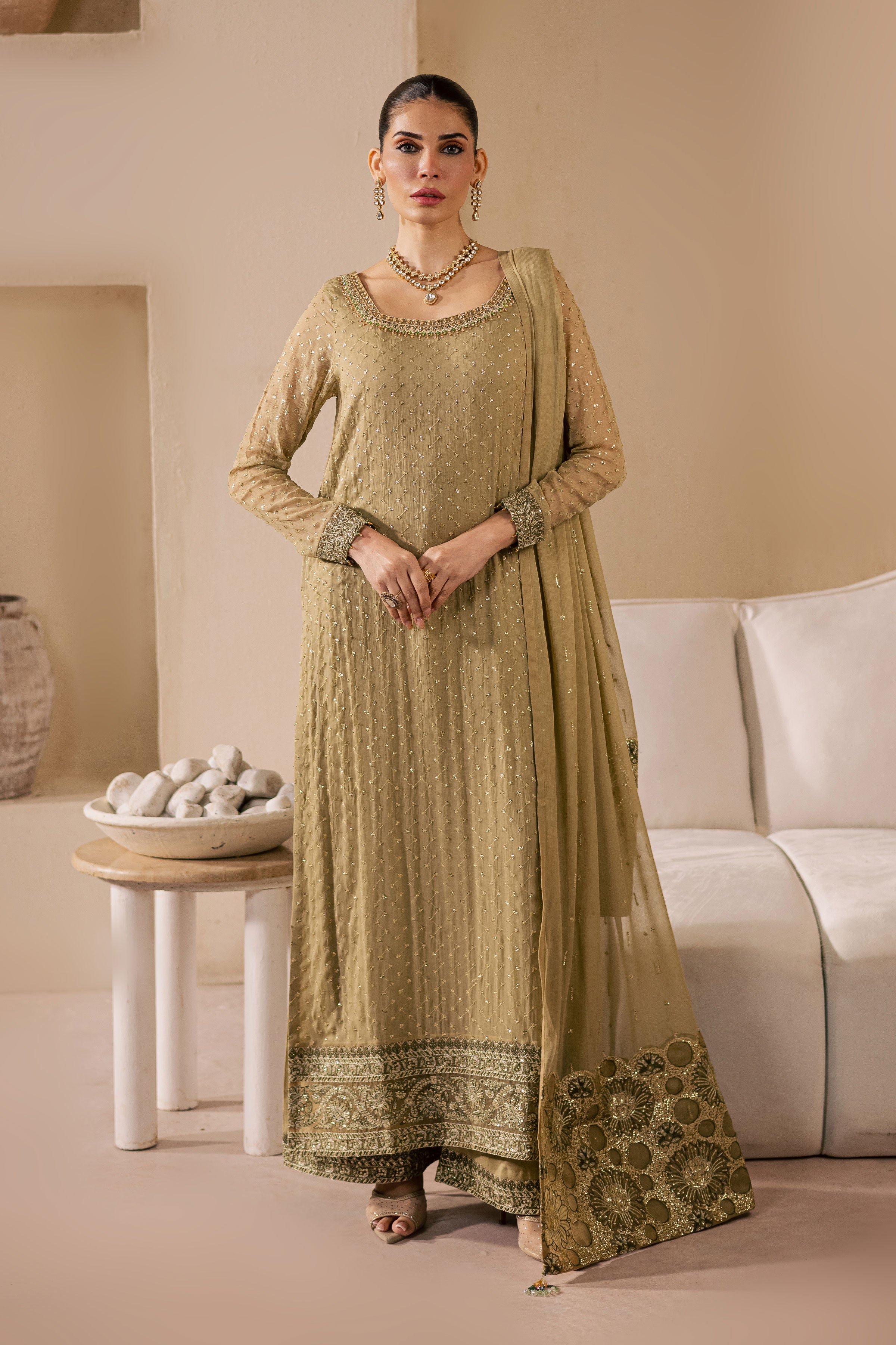 Zuleya 3Pc - Embroidered Luxe Pret – BATIK - AE