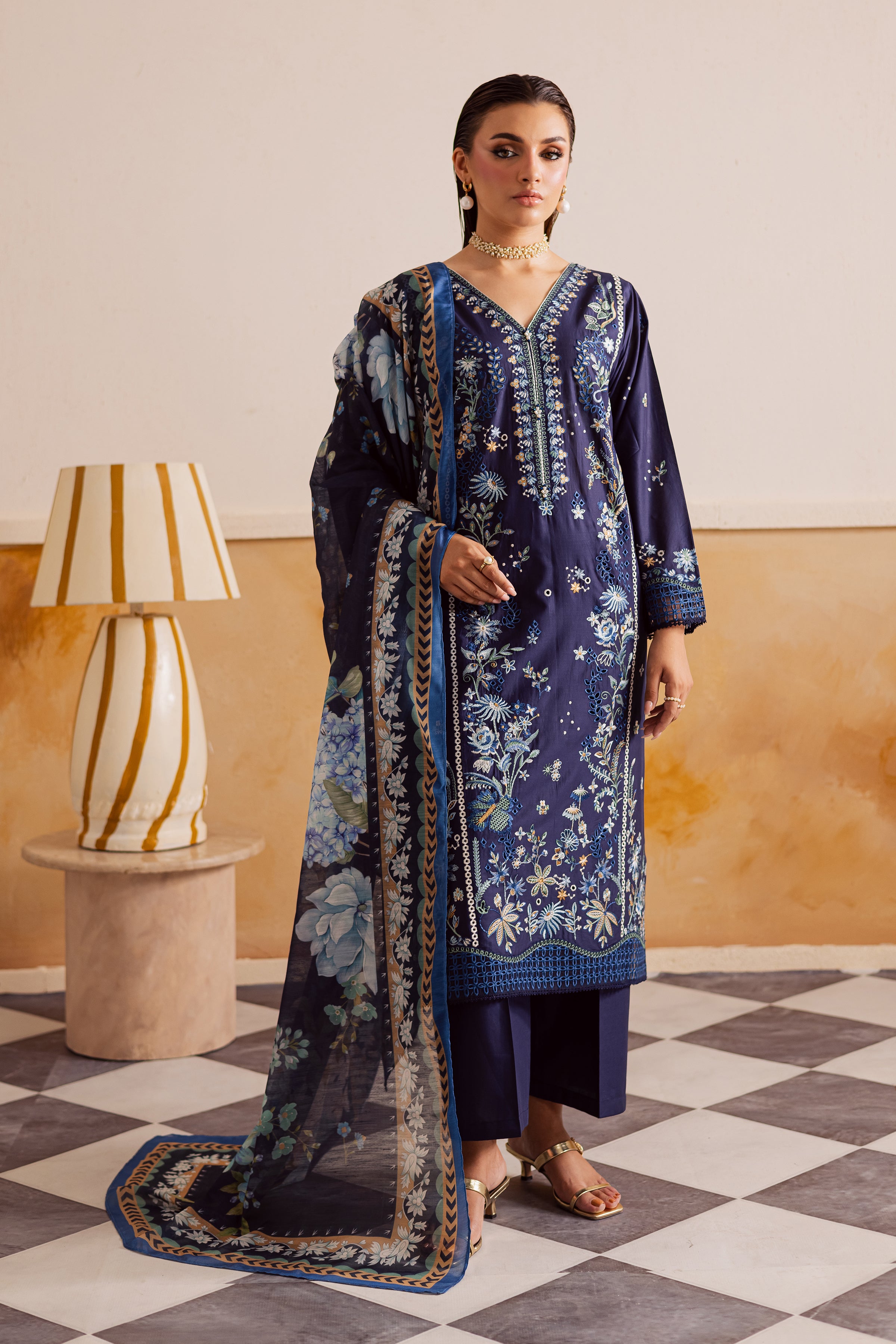 Darya 3Pc - Embroidered Lawn Pret – BATIK - AE